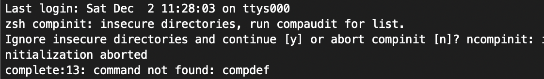 zsh 錯誤及解決方式匯總 - May's Notes